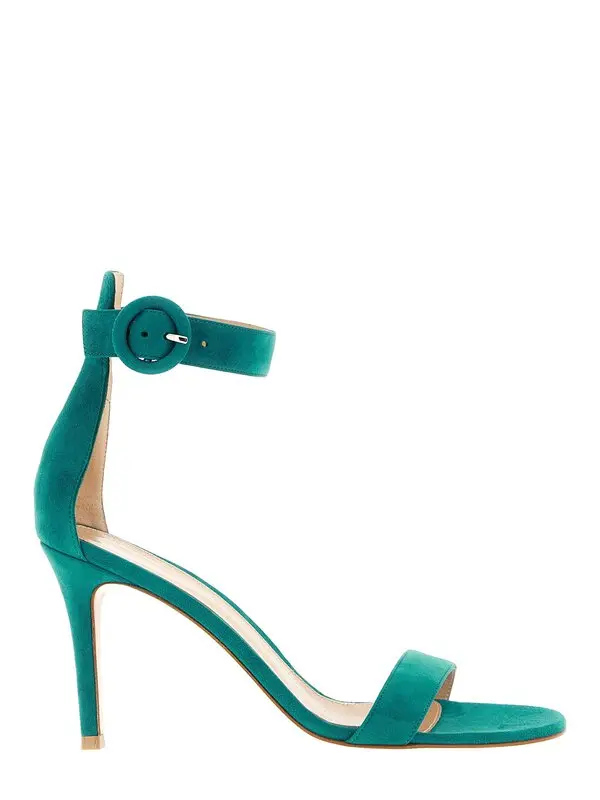 GIANVITO ROSSI Portofino Suede Sandals - Green