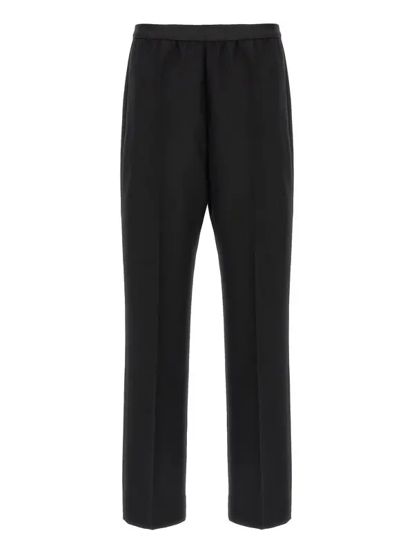 MAISON MARGIELA Virgin Wool Straight Leg Trousers - Black