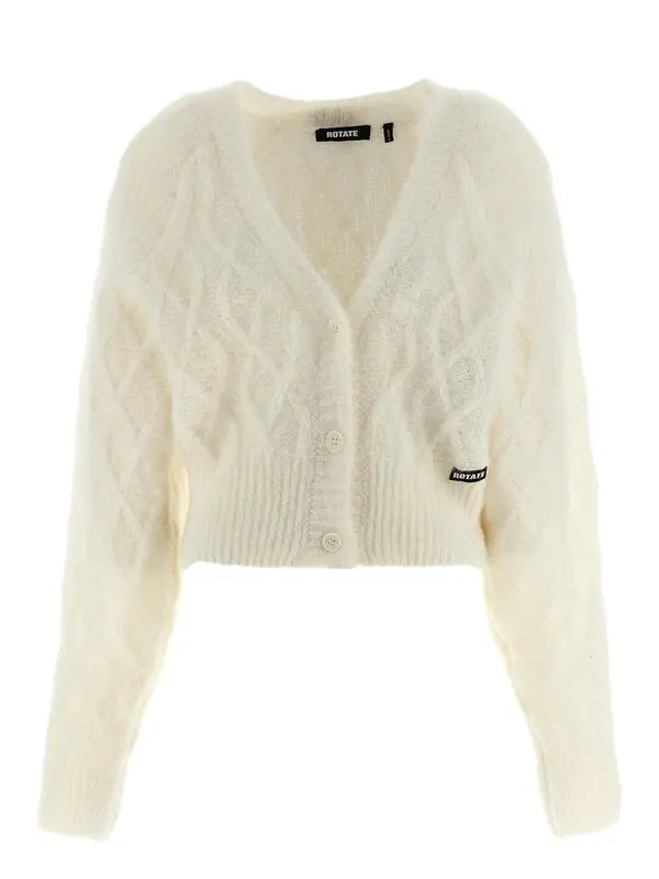 Remain Birger Christensen Fluffy Knit Cardigan - White