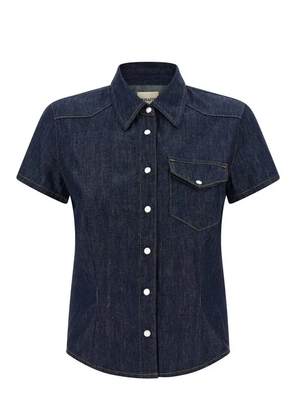 Khaite Cavazos Denim Shirt - Blue