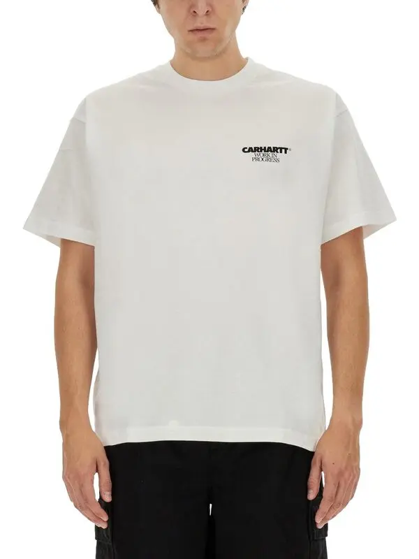 Carhartt Work In Progress T Shirt With Logo - White