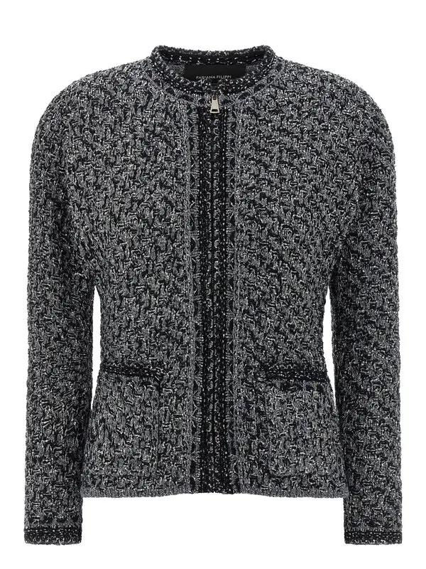 Fabiana Filippi Tweed Jacket - Blue