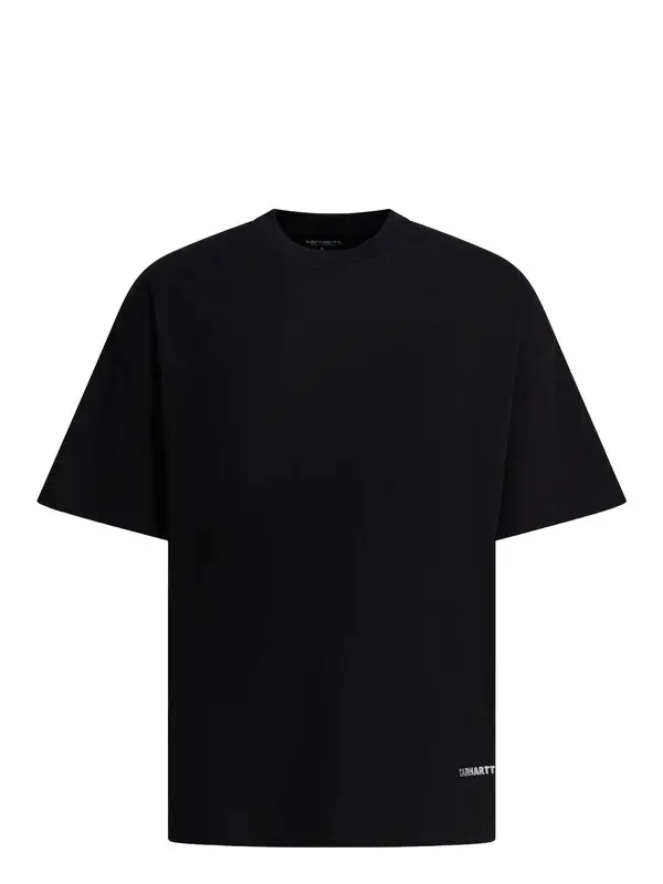Carhartt Work In Progress S/s Link Script' T Shirt - Black