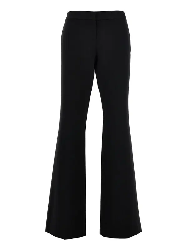 Moschino Flared Crepe Trousers - Black