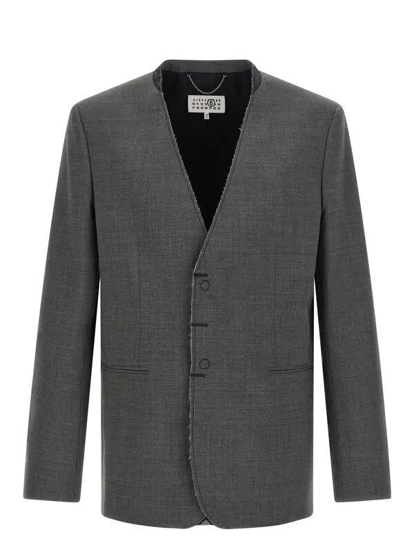MAISON MARGIELA Wool Blazer - Gray