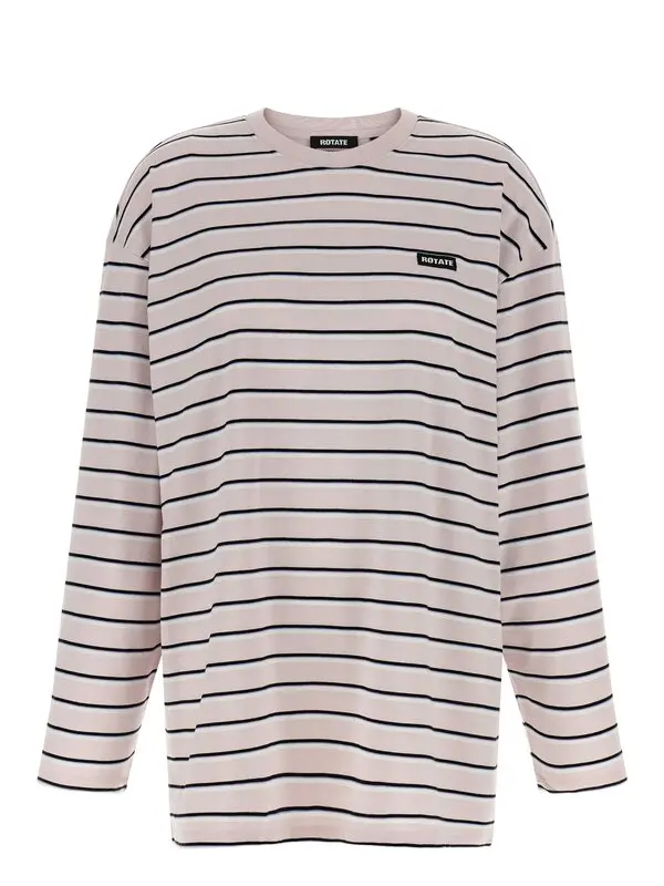 Remain Birger Christensen Striped Cotton Jersey T-shirt - Pink