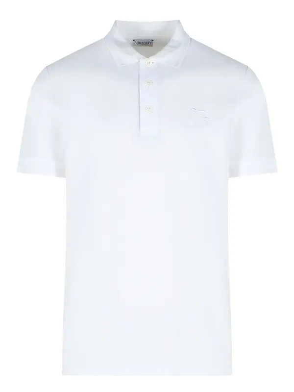 Burberry Eddie' Cotton Polo Shirt - White
