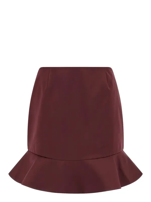 Remain Birger Christensen Flounced Mini Skirt - Bordeaux