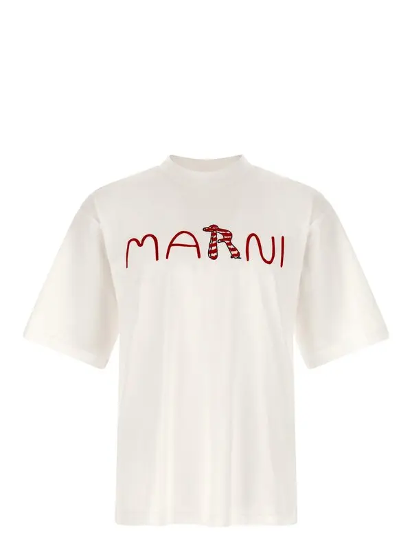 Marni Logo T Shirt - White