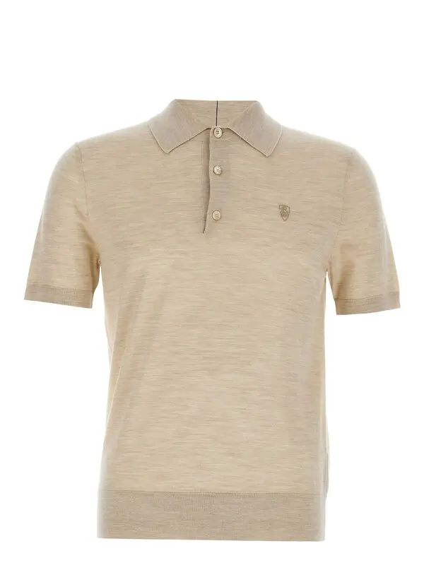 Burberry Wool Polo Shirt - Beige