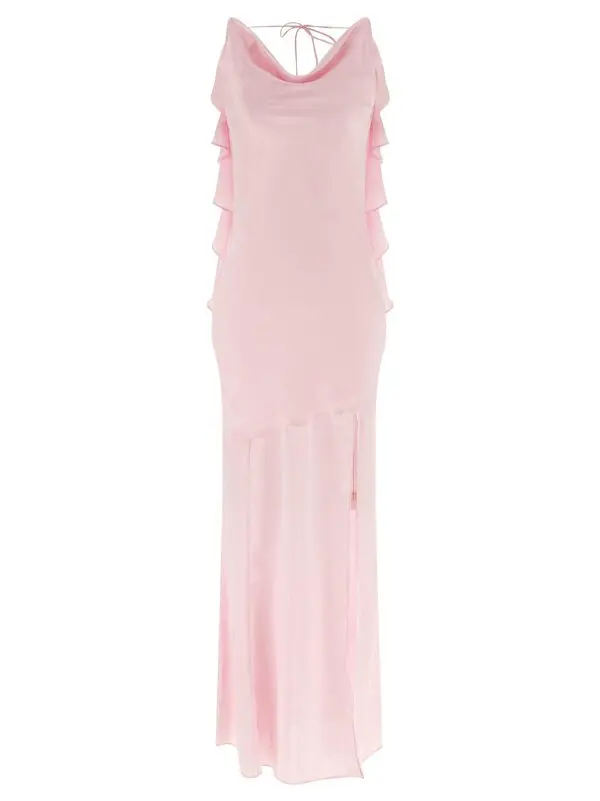 Remain Birger Christensen Maxi Waterfall Dress - Pink