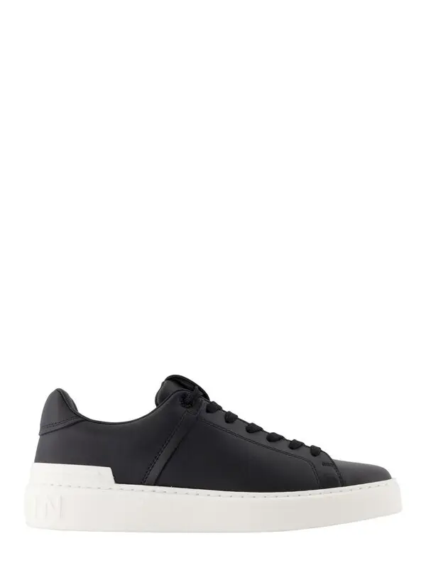 Balmain B Court Leather Sneakers - Black