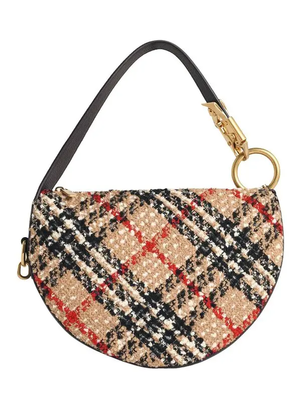 Burberry Knight Arc Bag In Sabbia Fabric - Beige
