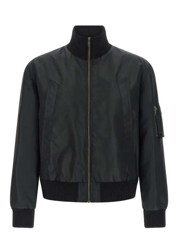 MAISON MARGIELA Bomber Jacket With Stitch Detail - Black