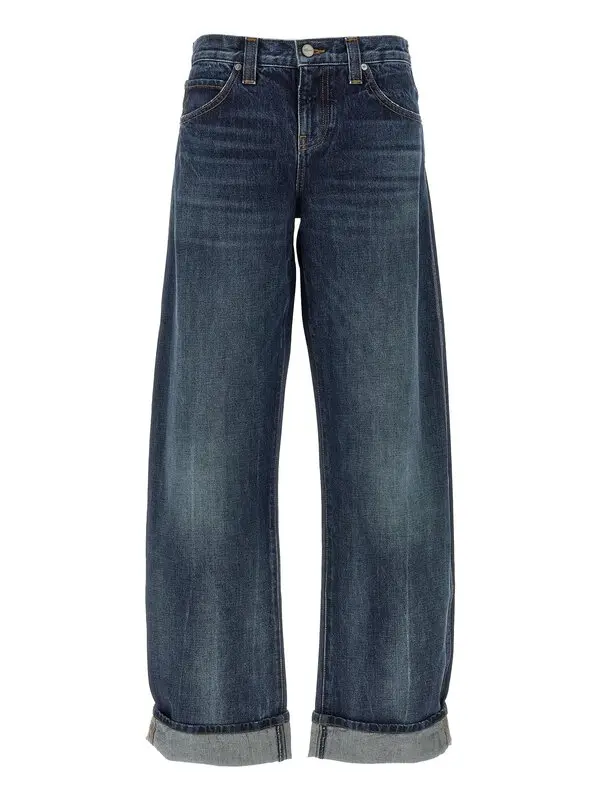 Khaite Karo Wide Leg Jeans - Blue