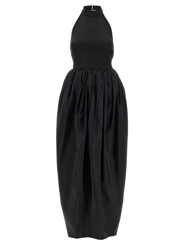 Remain Birger Christensen Satin Taffeta Maxi Dress - Black