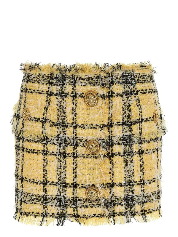Balmain Lurex Tweed Mini Skirt - Multicolor