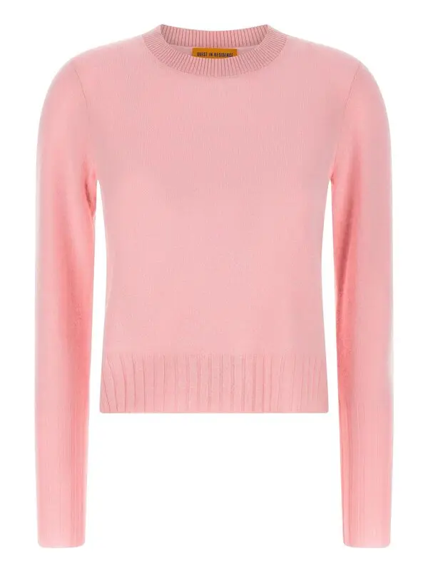 Guest In Residence Shrunken Crew Sweater - Pink