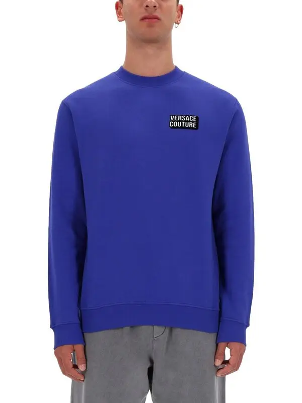 Versace Sweatshirt With Logo - Blue