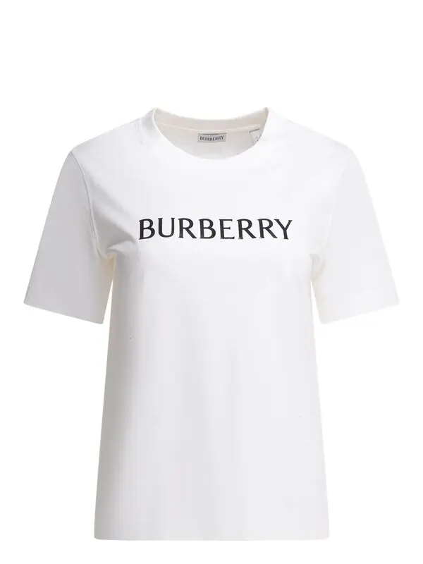 Burberry Cotton T-shirt With Logo - White