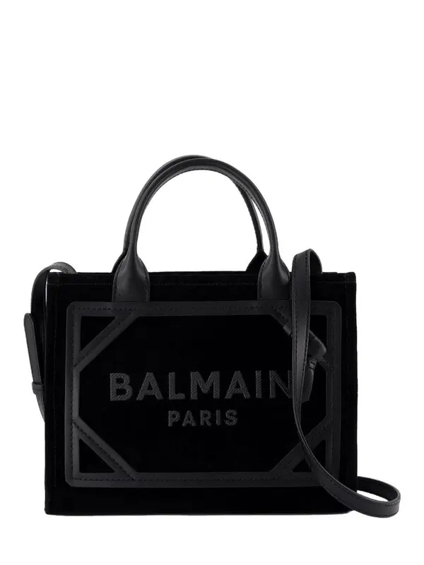 Balmain B Army Small Leather Shopper Bag - Black