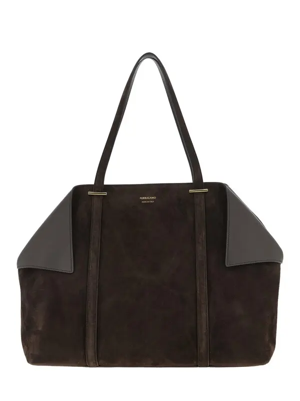 FERRAGAMO Scarf L' Shoulder Bag - Brown