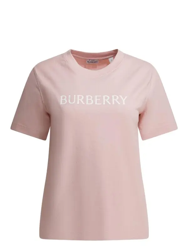 Burberry Cotton T-shirt With Logo - Pink