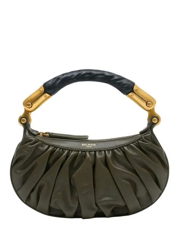 Balmain Mini Leather Bag - Green