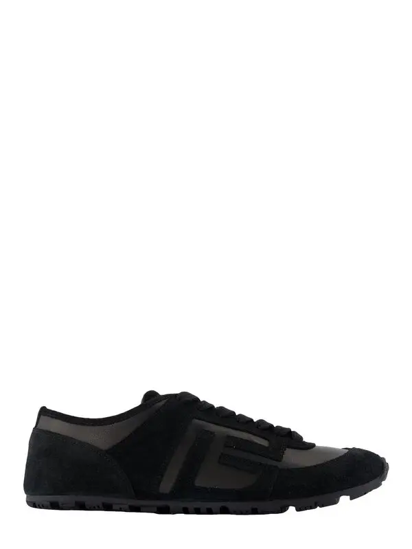 Balmain Racer 45 Leather Sneakers - Black