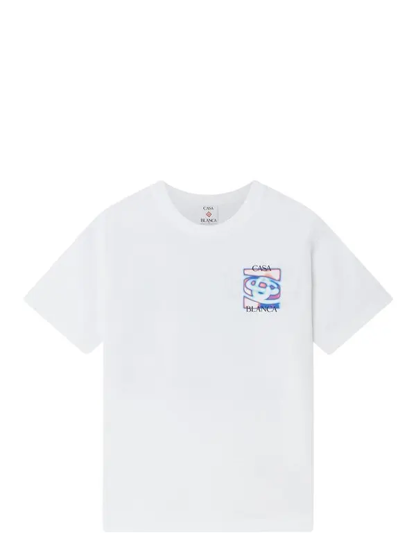 Casablanca Cotton T Shirt With Logo - White