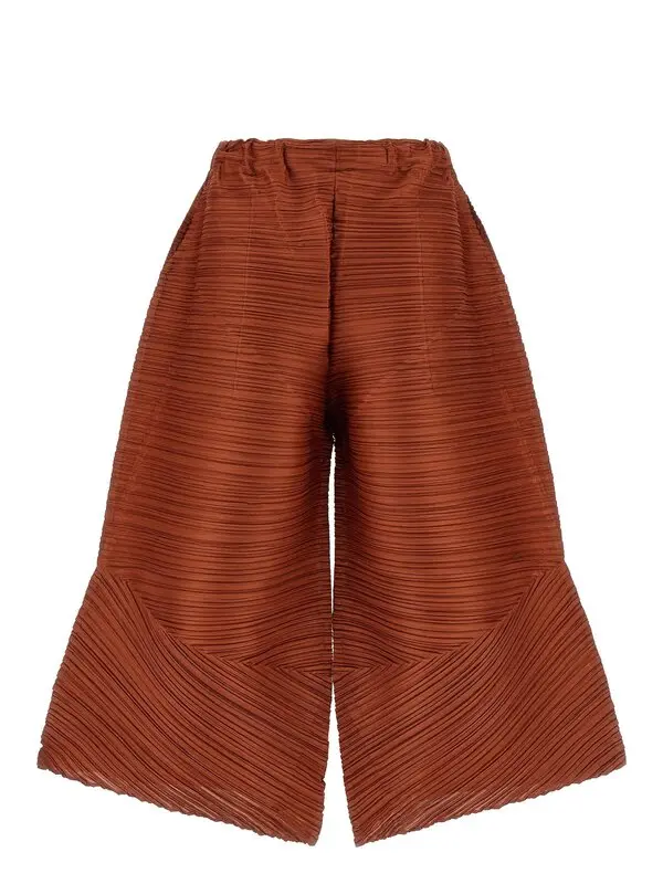 Issey Miyake Thicker Bounce Pleated Pants - Brown