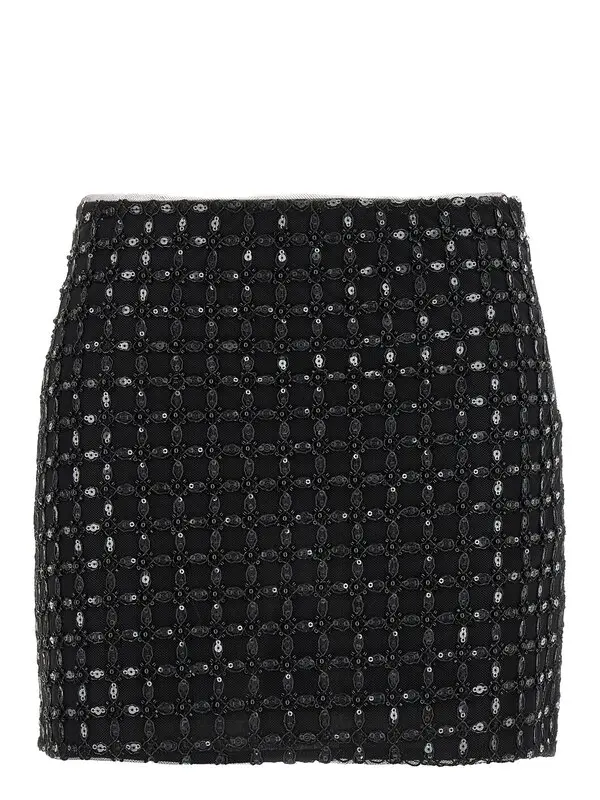 Remain Birger Christensen Beaded Mini Skirt - Black