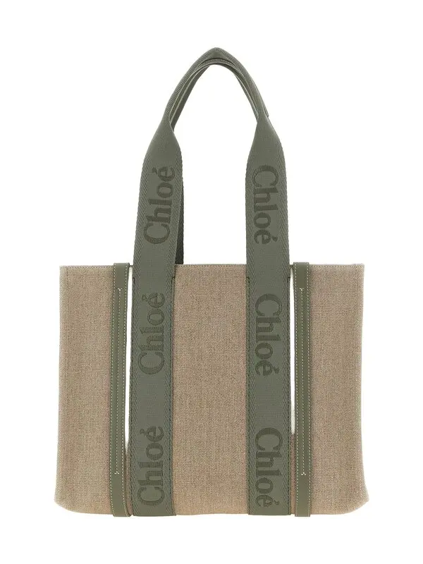 Chloé Medium 'woody' Shopping Bag - Green