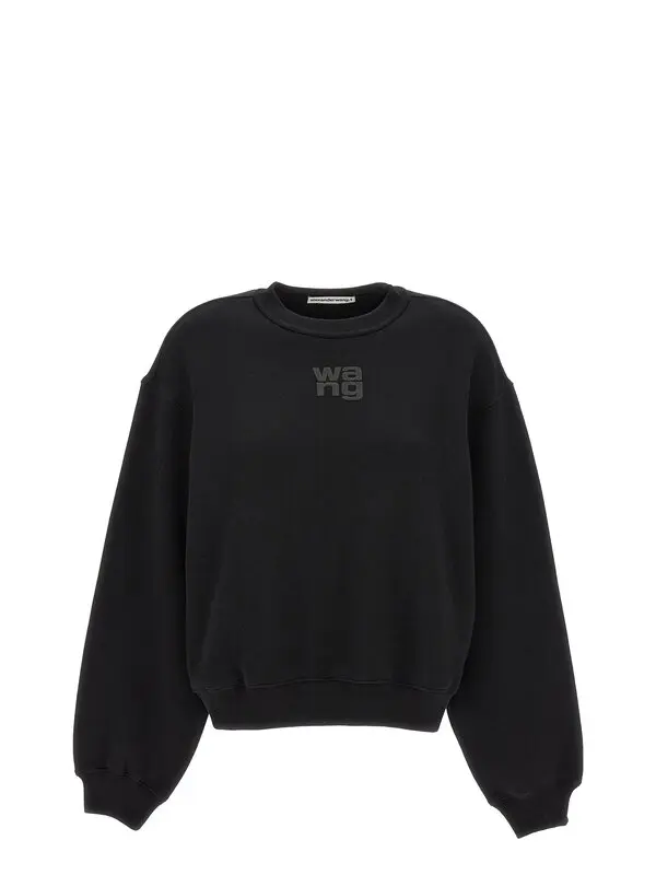 Alexander Wang Essential Terry Cotton Sweatshirt - Black