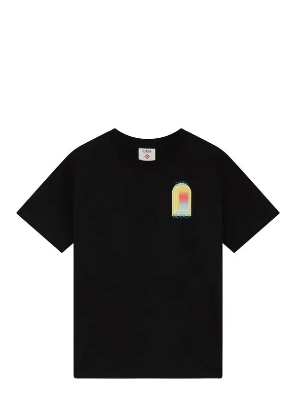 Casablanca Cotton T Shirt With Logo - Black