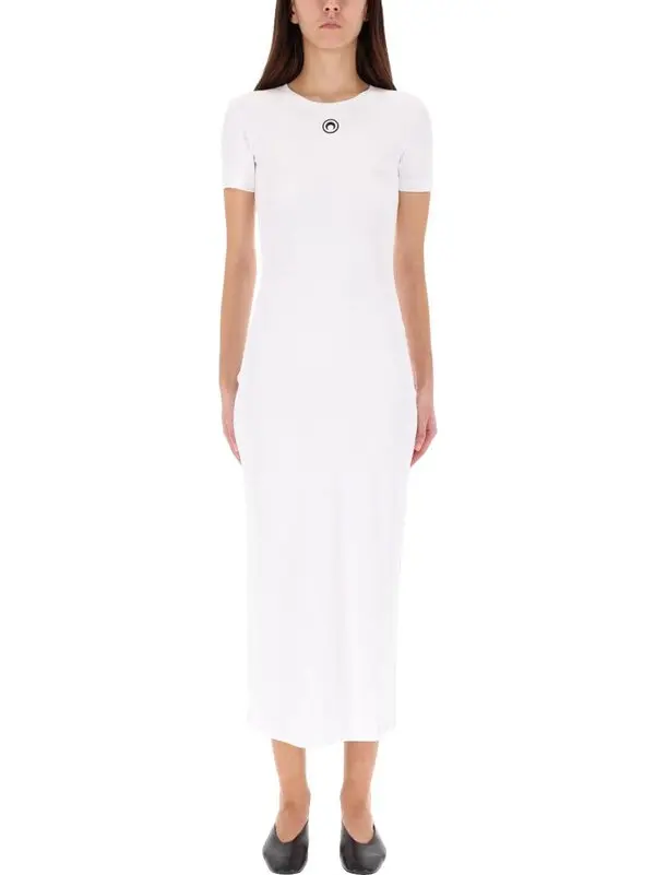 MARINE SERRE Midi Dress - White