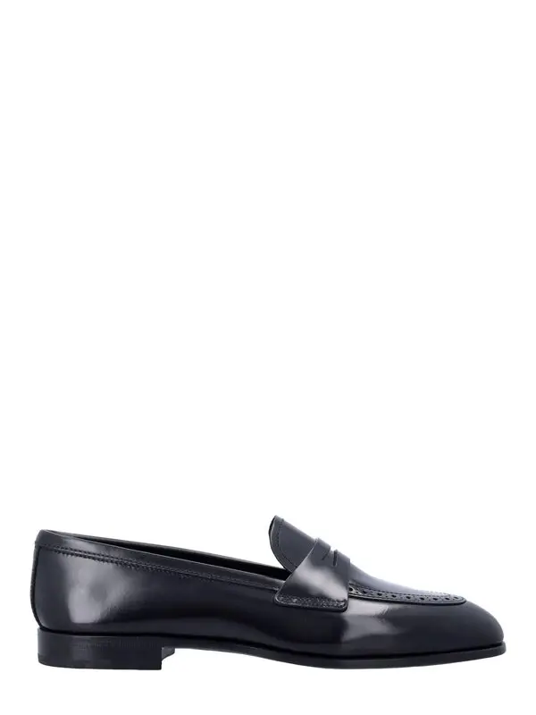 Church's Onyx Fumé Leather Loafer - Black