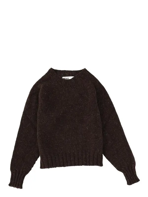 MARGARET HOWELL Relaxed Fit Wool Sweater - Brown
