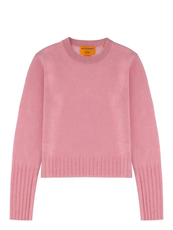 Guest In Residence Shrunken Crewneck Cashmere Jersey - Pink