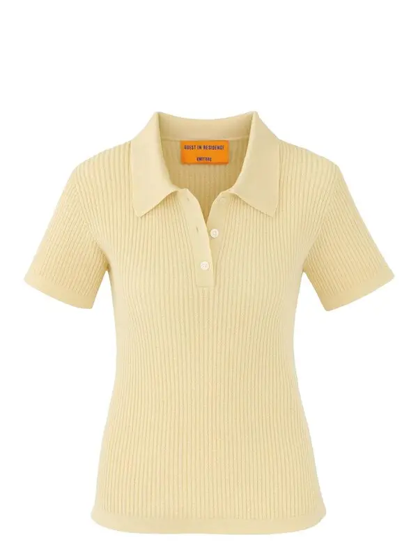 Guest In Residence Shrunken Polo Shirt - Beige