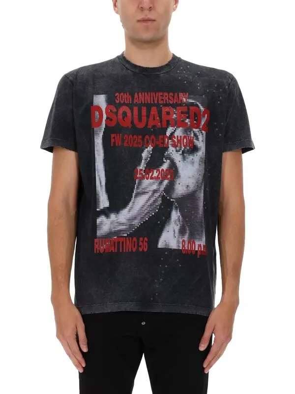 Dsquared2 T Shirt With Print - Grey