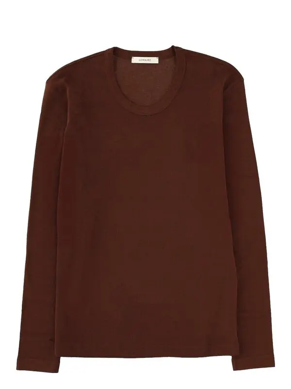 LEMAIRE Cotton T-shirt - Brown