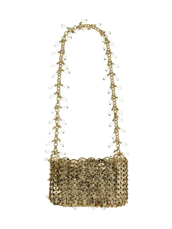 Rabanne 1969 Nano Crystal Shoulder Bag - Gold