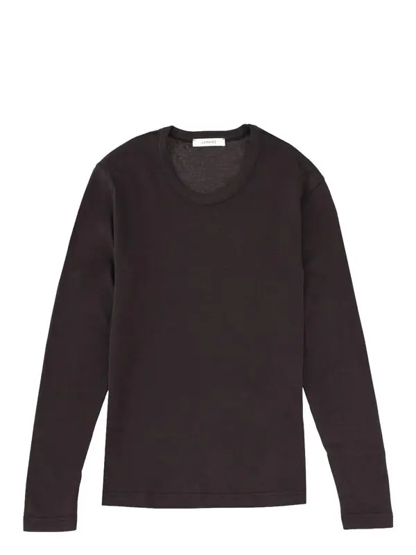 LEMAIRE Straight Cut Cotton T-shirt - Charcoal