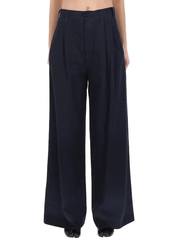 MAISON MARGIELA Wide Leg Chino Pants - Blue