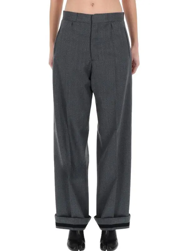 MAISON MARGIELA Tailored Straight Leg Pants - Grey