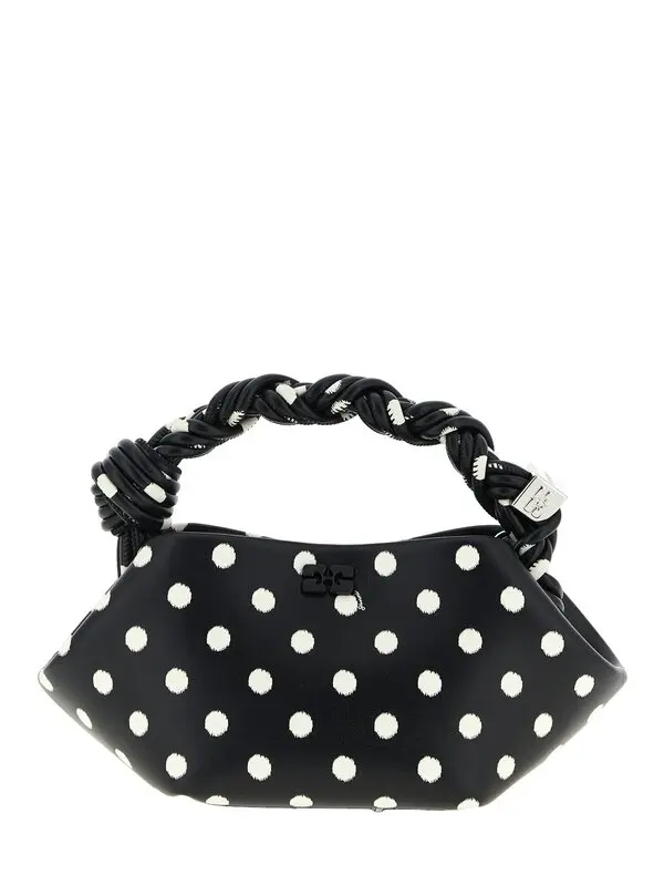 GANNI Polka-dot Bou' Mini Handbag - Black