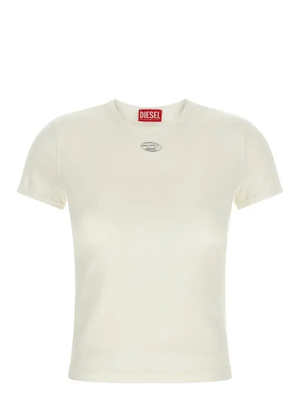 DIESEL Uncutieslong Od T-shirt - White