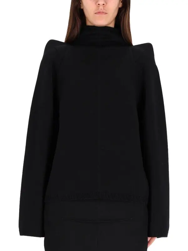 Rick Owens Wool Top Sweater - Black