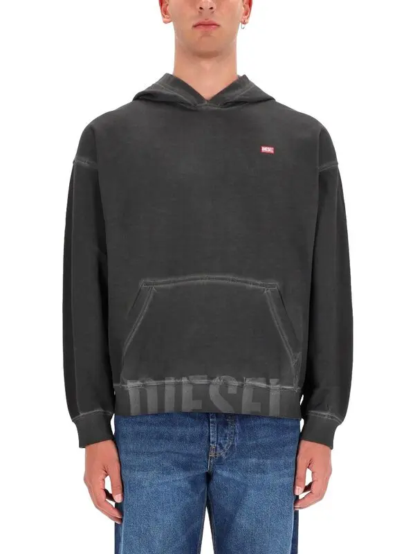 DIESEL S-boxt Hood-t4 Sweatshirt - Charcoal